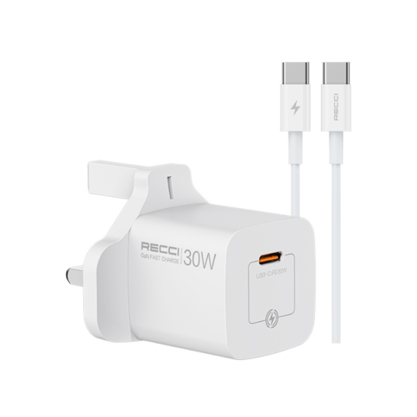 Recci RC77UCC 30W GaN Fast Charger White – Epic Store